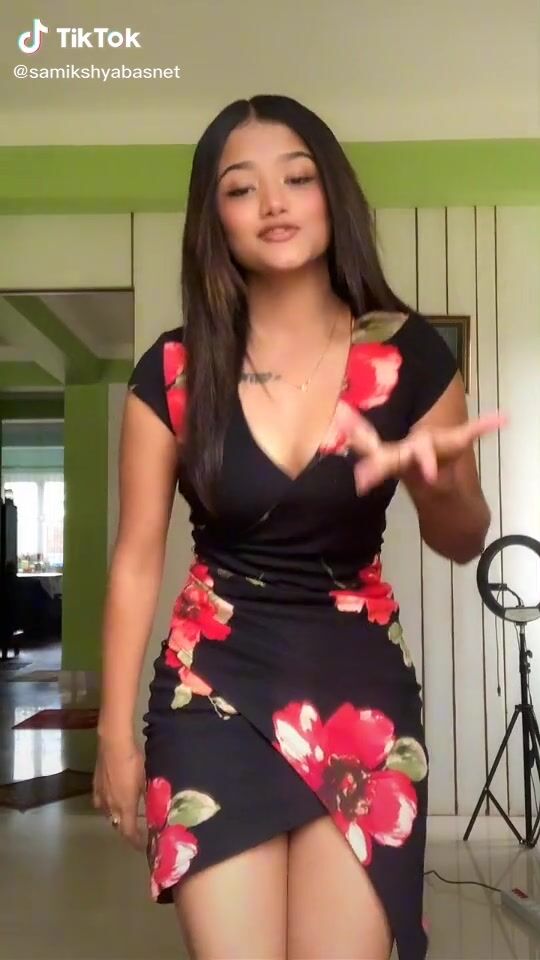Samikshya Basnet (@samikshyabasnet) #cleavage #dress #floral dress... | yephot.com