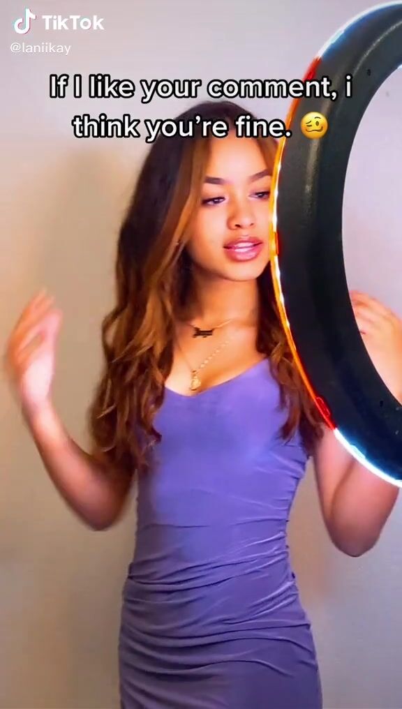 Lanii Kay (@laniikay) #cleavage #dress #blue dress «Dont be shy. #fyp # ...