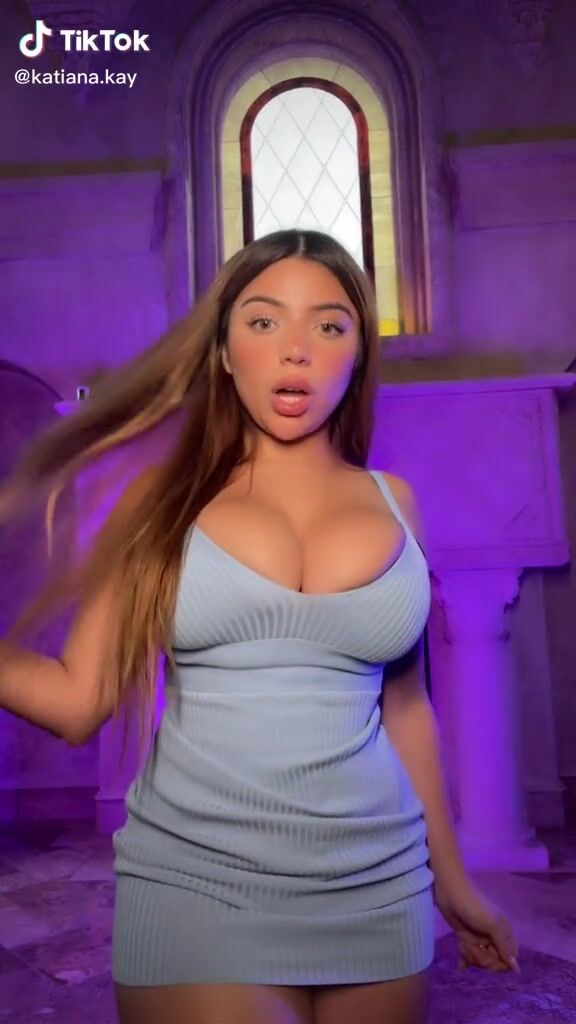 Katiana Kay (@katiana.kay) #cleavage #big boobs #dress #blue... | yephot.com